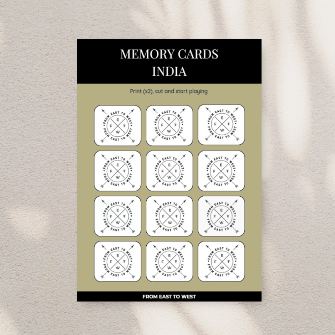 Memory Game India | Memory Cards Montessori | Educational Printables ...