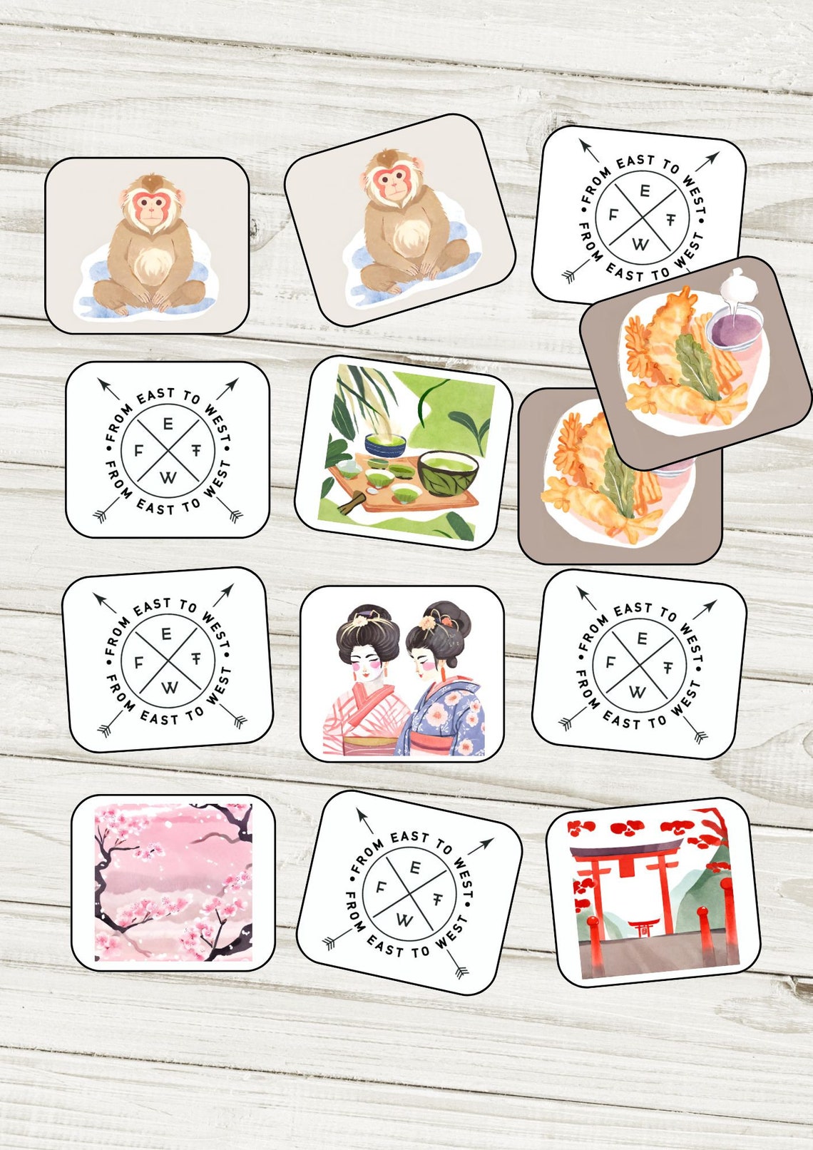 Memory Game Japan | Memory Cards Montessori | Educational Printables ...