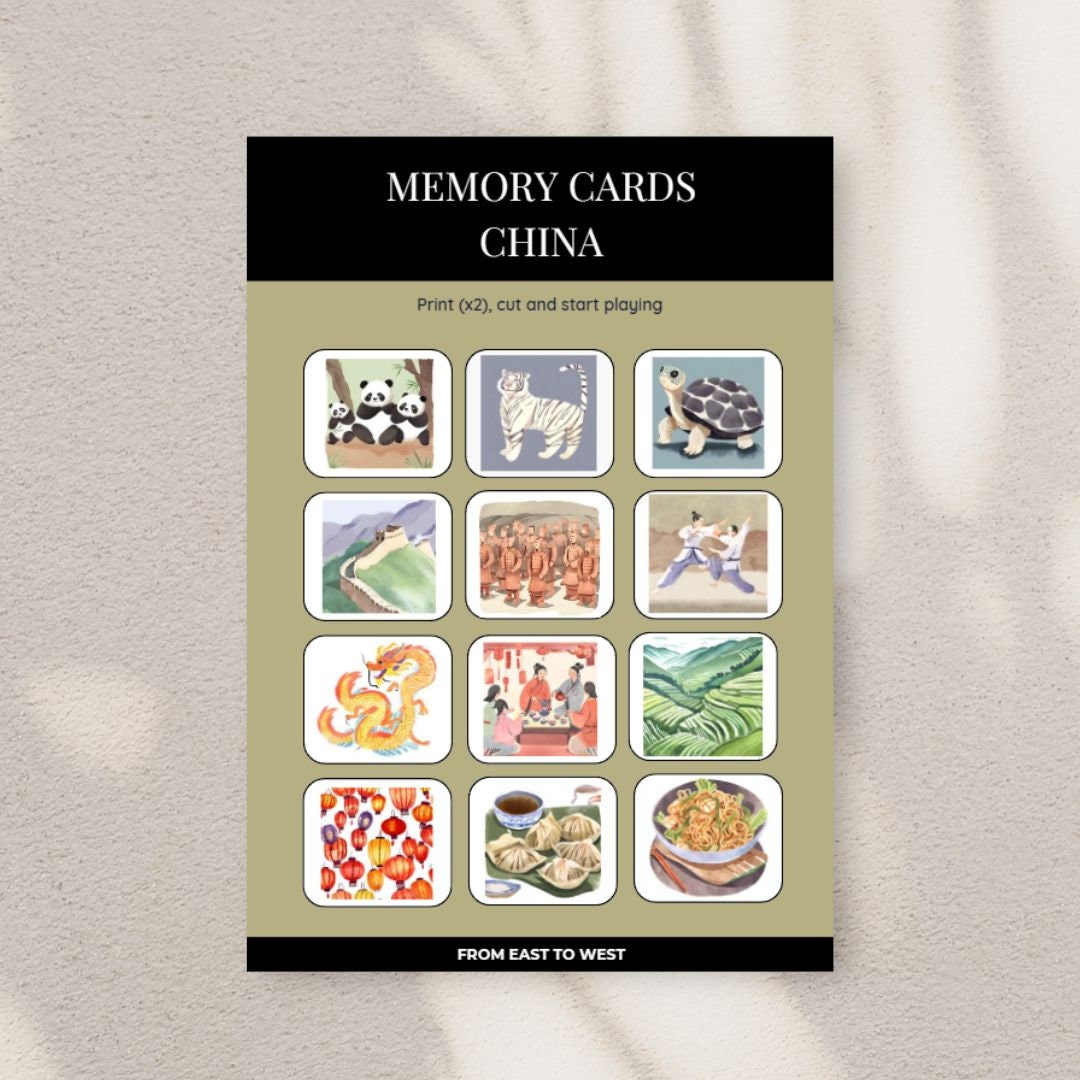 China's Memory Game | Memory Cards Montessori | Educational Printables ...