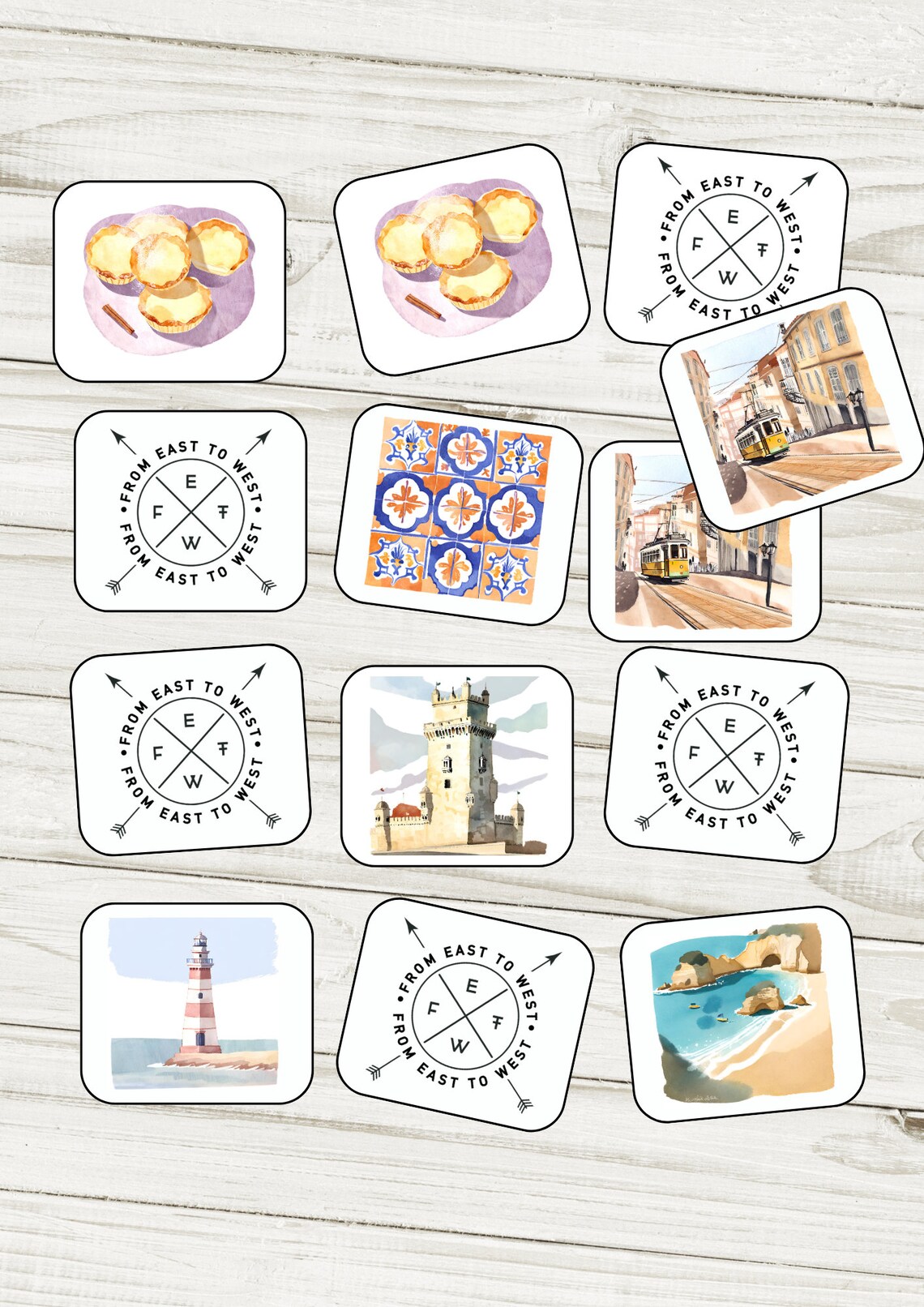 Memory Game Portugal | Memory Cards Montessori | Educational Printables ...