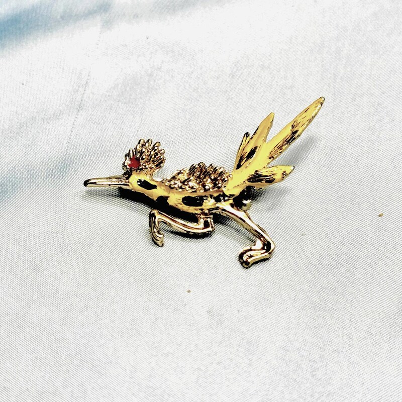 Gold Roadrunner Pin - Etsy