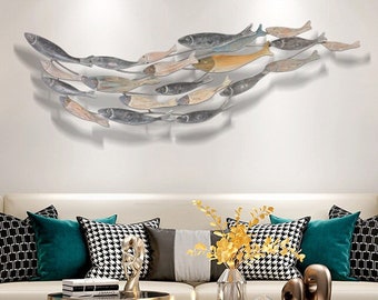 Large Metal Fish Wall Art - Etsy