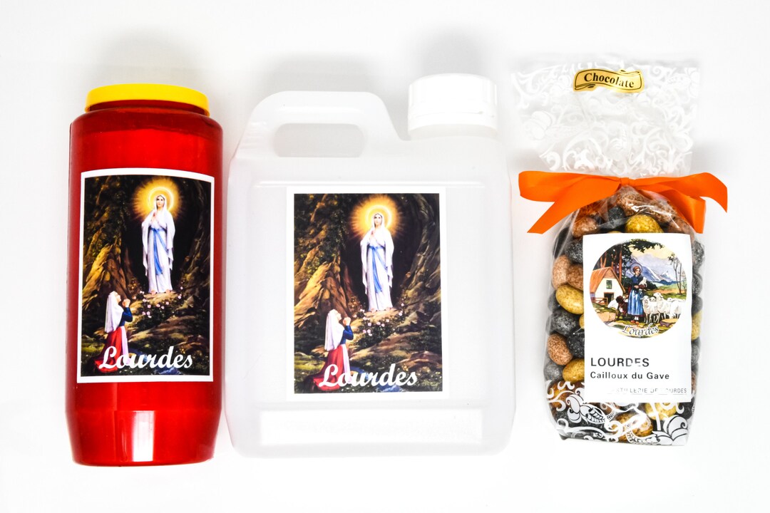 Lourdes Chocolate Gift Set With 1 L Lourdes Holy Water - Etsy