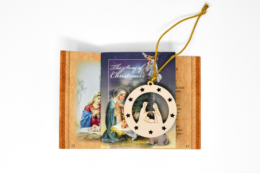 Holy Family Round Handmade Hanging Tree Decoration and a Small Booklet ...