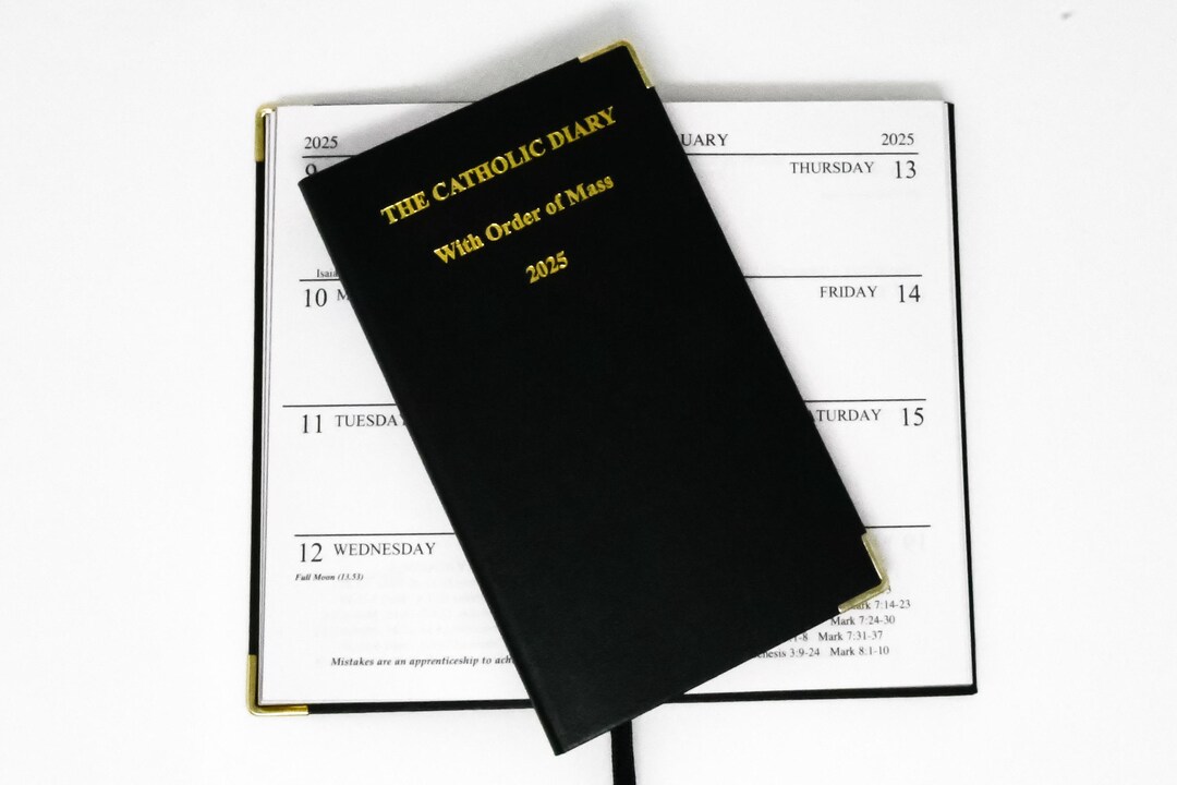 The Catholic Diary in Black With Order of Mass 2025. - Etsy