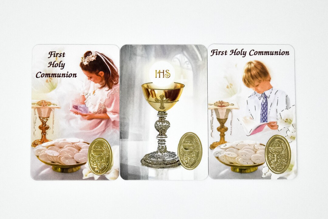 First Holy Communion Prayer Cards - Etsy