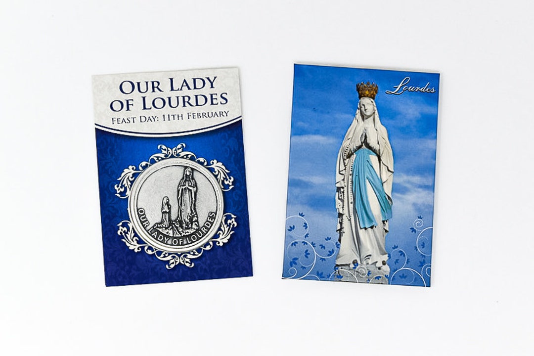 Our Lady of Lourdes Magnet and Pocket Token - Etsy
