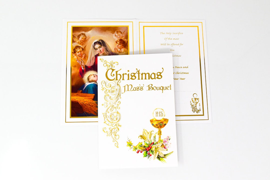 Christmas Mass Bouquet Card. - Etsy UK