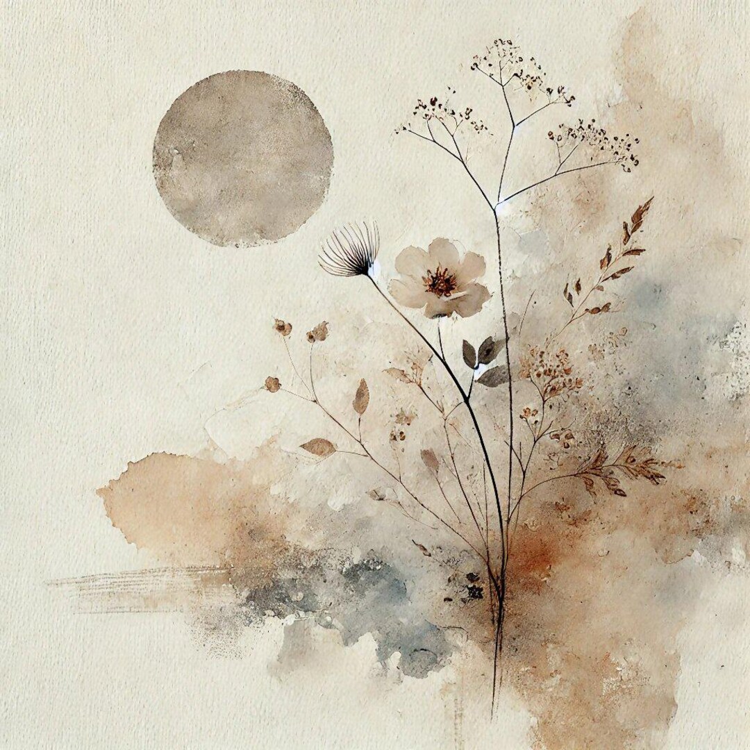 Wabi Sabi Wall Art, Sober Colours, Nature Art, Neutral Wall, Modern ...