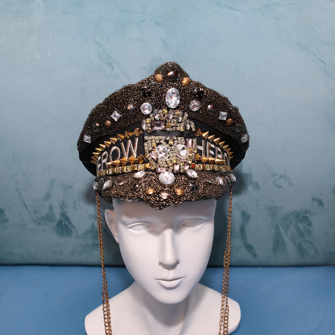 Masquerade Model Runway Punk Vintage Headdress Hat Stage Party ...