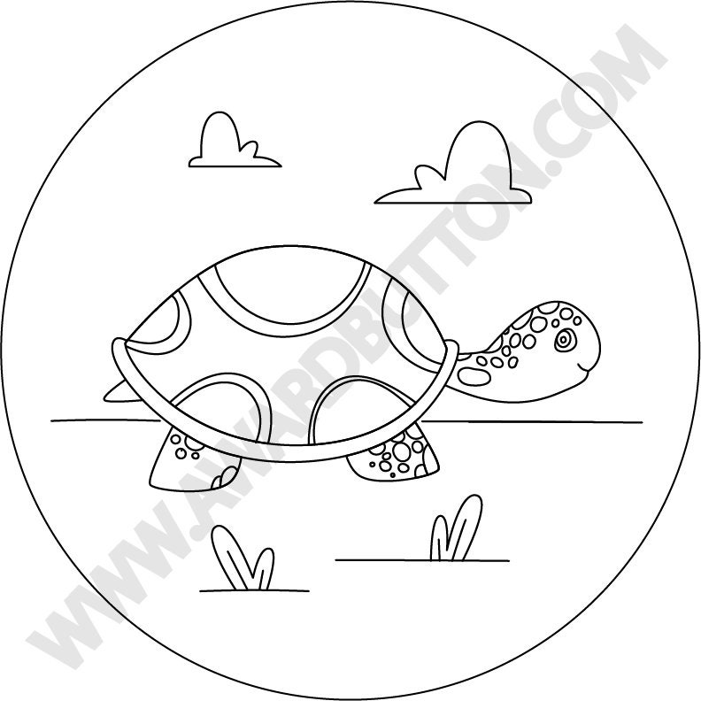 50 Mm = 2.0 in Button / Badge Template for Coloring: Pets – 12 Coloring ...