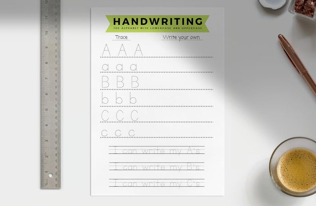 Downloadable / Printable Handwriting Worksheet A - Z *digital Copy Only ...