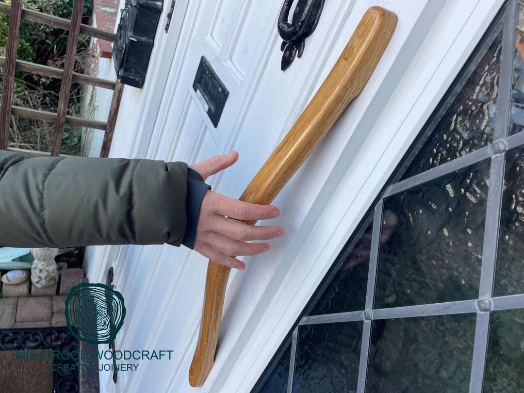 500mm/19 3/4” Stylish, Solid Wood Handrail, Handle or Grab Bar, Wall ...