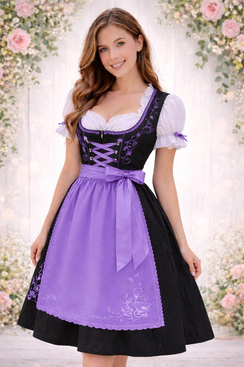 Women’s Bavarian Dirndl Dress | Traditional German Oktoberfest Outfit ...