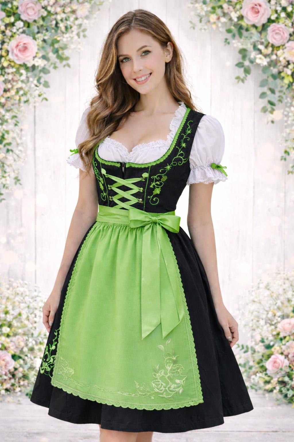 Women’s Bavarian Dirndl Dress | Traditional German Oktoberfest Outfit ...