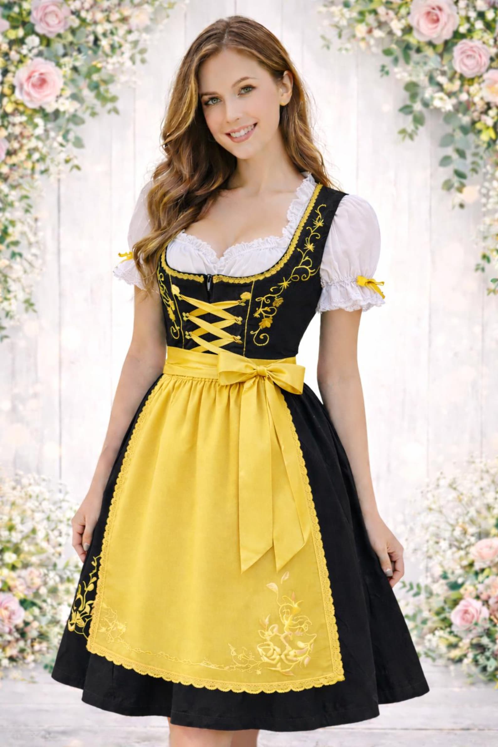 Women’s Bavarian Dirndl Dress | Traditional German Oktoberfest Outfit ...