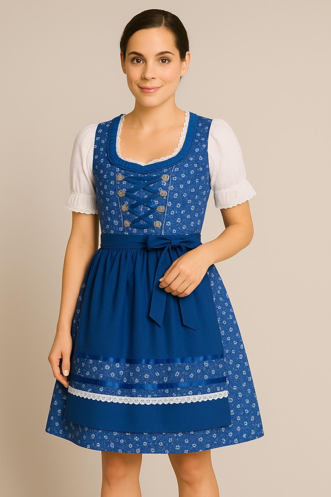 Women’s Bavarian Dirndl Dress | Oktoberfest Traditional German Costume ...