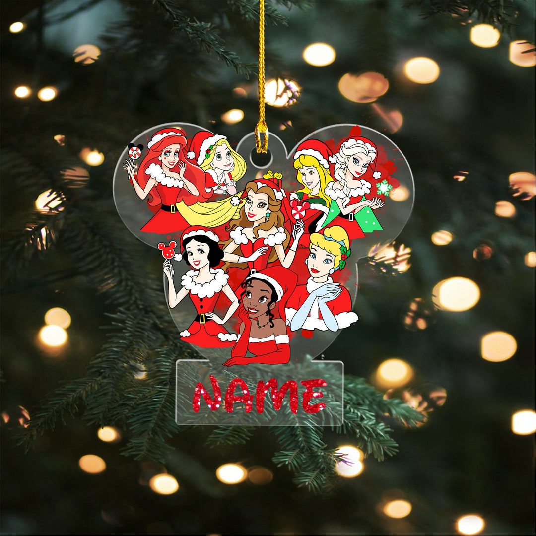 Customized Princess Christmas Ornament, Disney Princess Ornament ...
