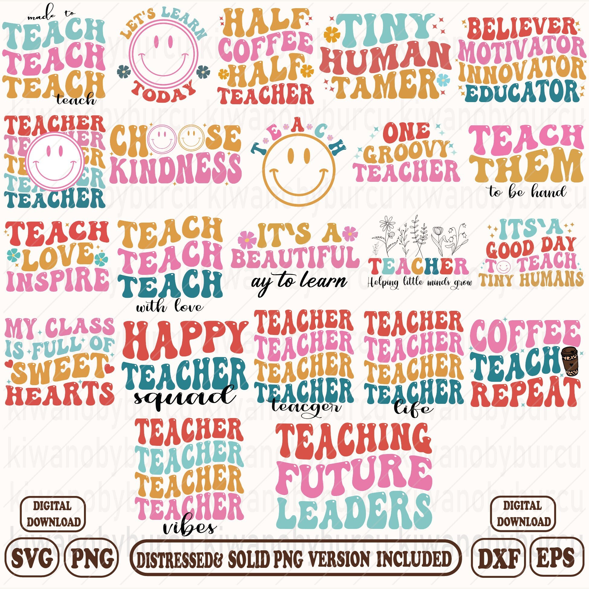RETRO TEACHER PNG Svg Bundle, School Svg, Teach Svg, Back to School Svg ...