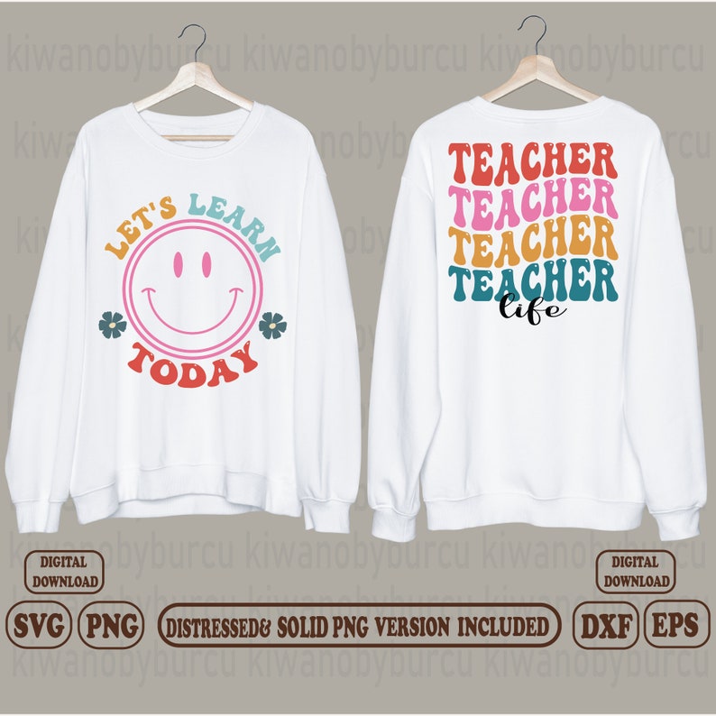 RETRO TEACHER PNG Svg Bundle, School Svg, Teach Svg, Back to School Svg ...