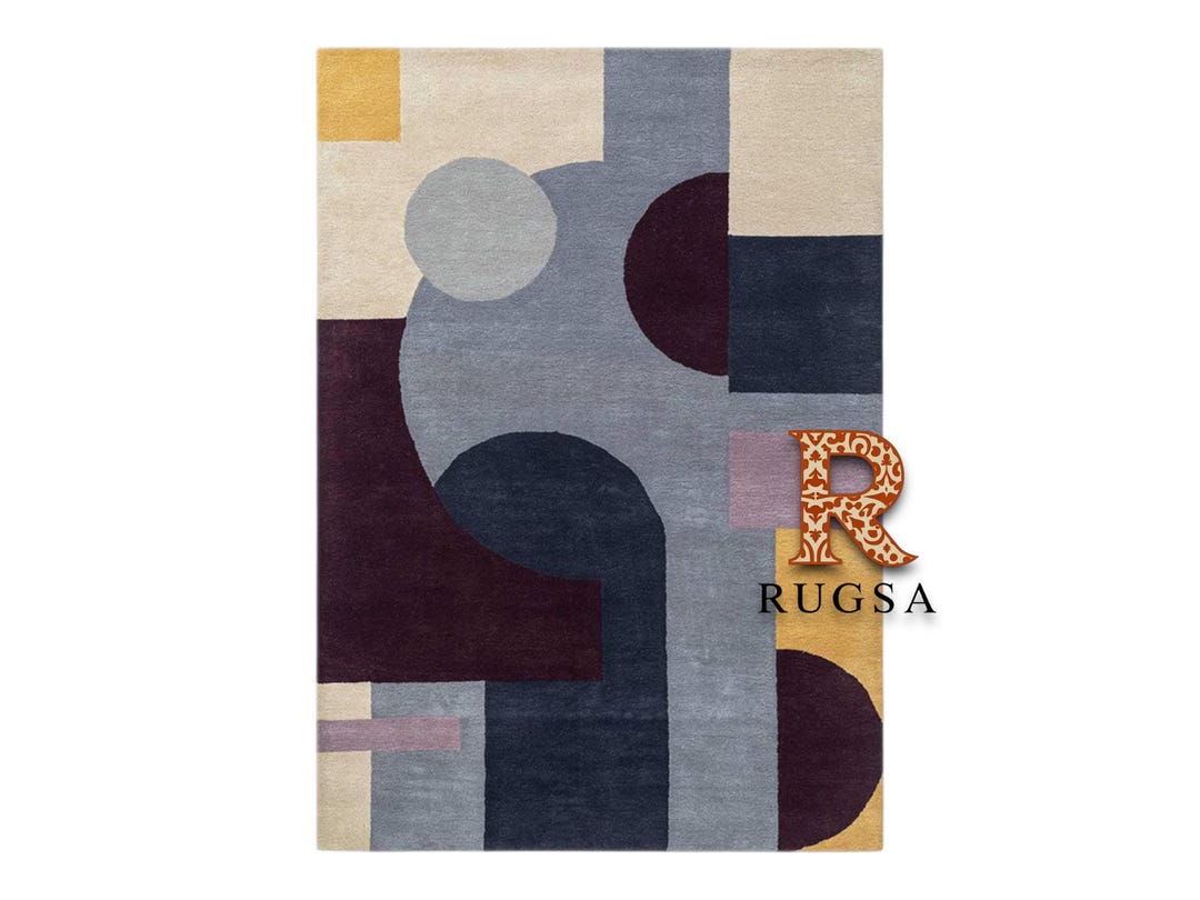 Hand Tuft Rug Minimalist Irregular Shape Area Tufted Rug, Custom ...