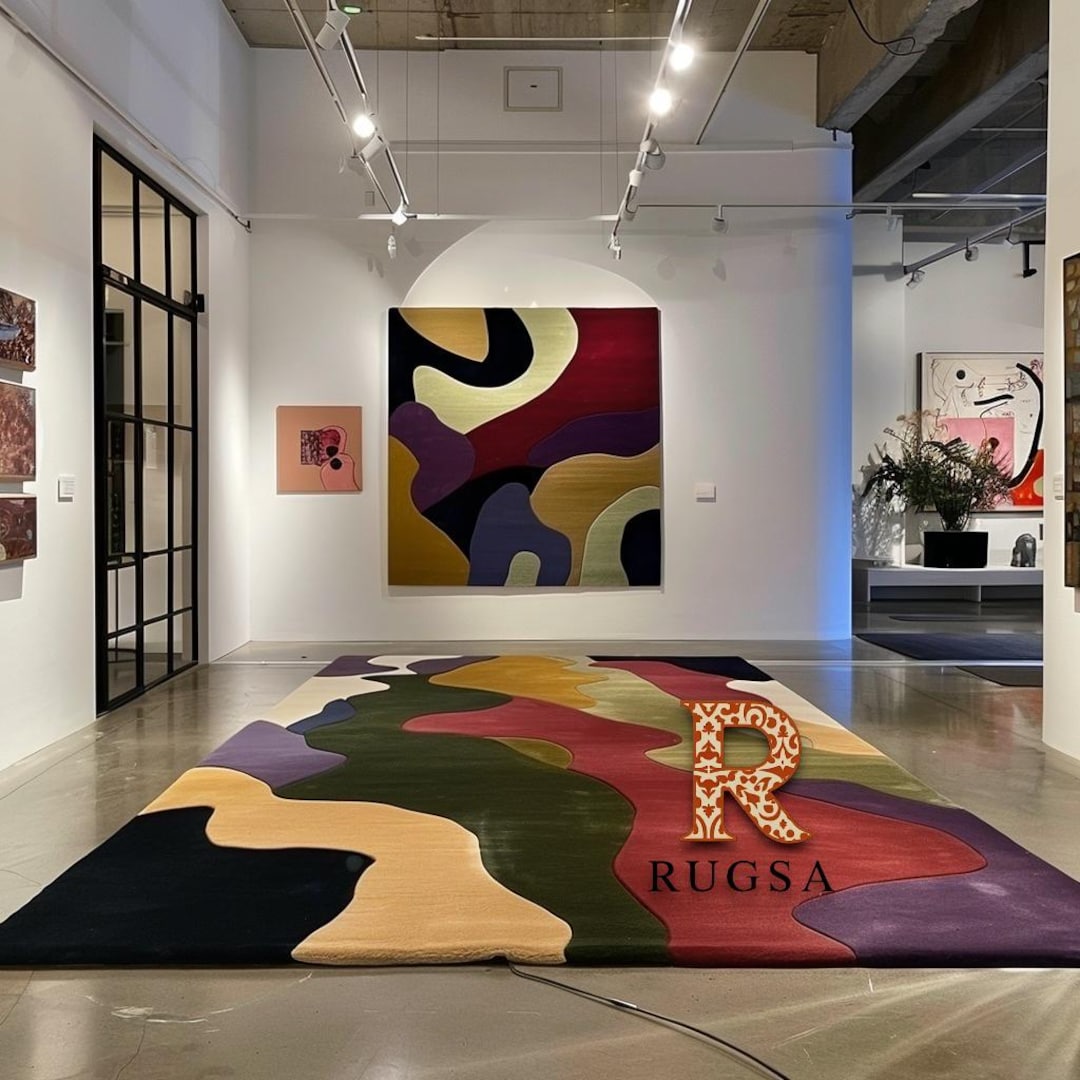 Hand Tuft Rug Abstract Cut Pile Area Tufted Rug Custom Tufted Rug 100% ...