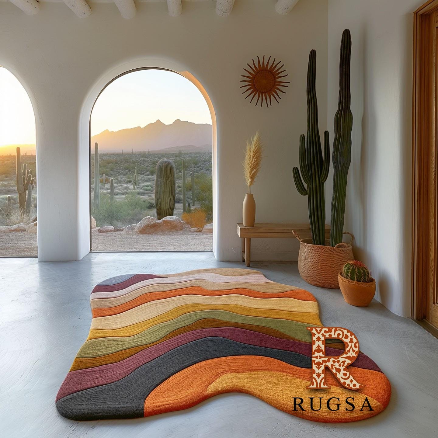 Hand Tuft Rug Irregular Shape Area Tufted Rug, Custom Handmade Rug 100% ...