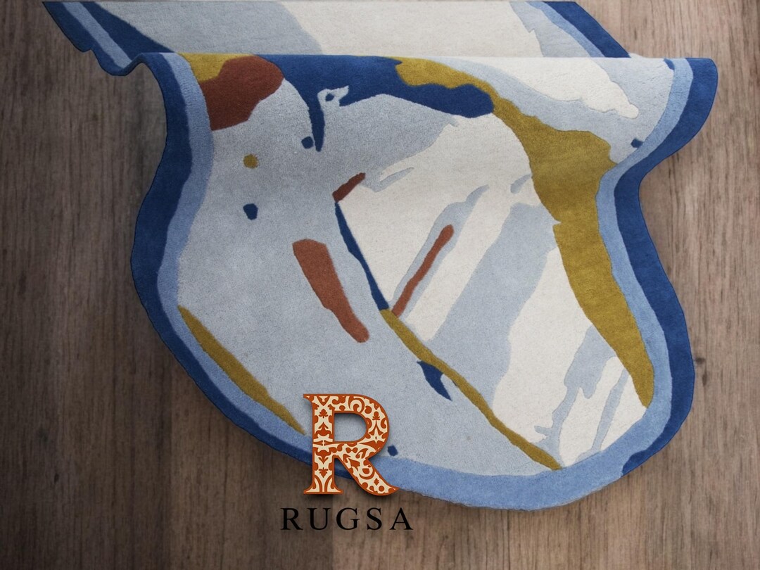 Hand Tuft Rug Irregular Shape Area Tufted Rug, Custom Handmade Rug 100% ...