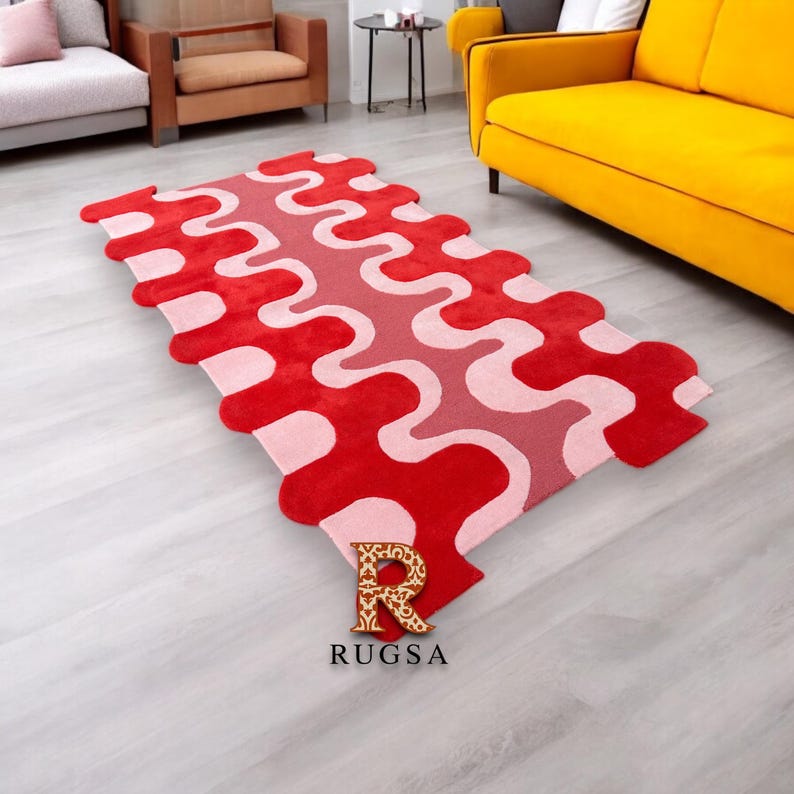 Hand Tuft Rug Irregular Shape Area Tufted Rug, Custom Handmade Rug 100% ...