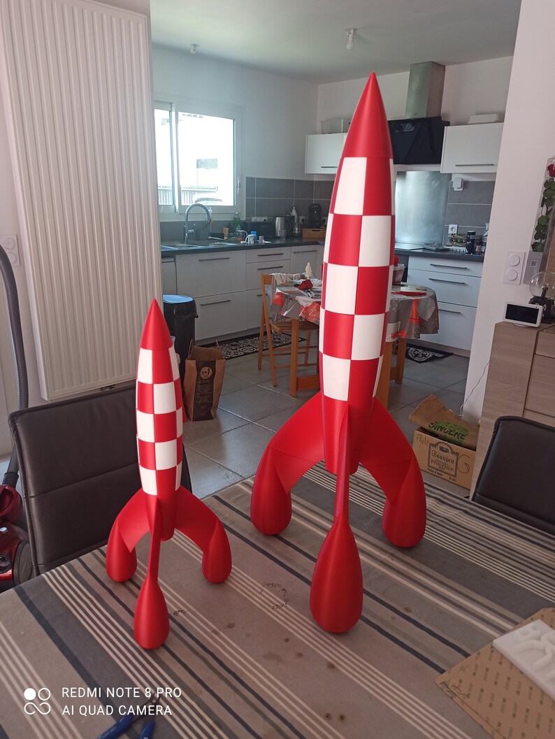 Fusée rouge et blanche - Etsy France