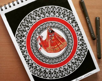 Bride Mandala Art - Etsy