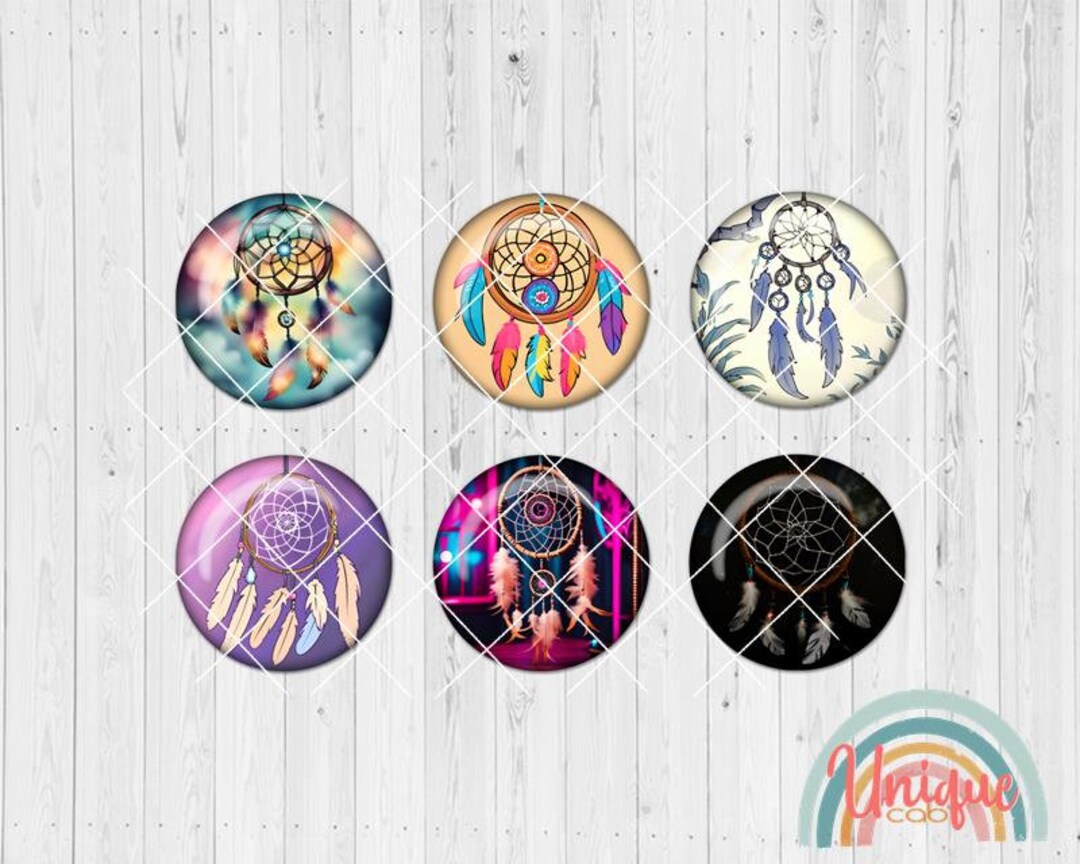 Cabochon Motif Cabochon DIY Craft Set Dream Catcher Colorful Esoteric ...