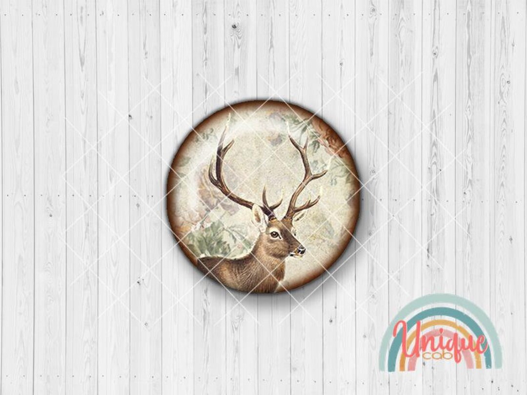 Motif Cabochon Deer Antlers Forest Flowers Cabochon Set A3684 - Etsy