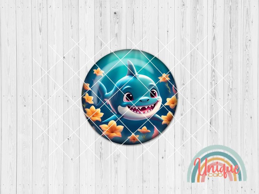 Glass Cabochons Shark Sea Fish Flowers Underwater Baby - 8 10 12 14 16 ...