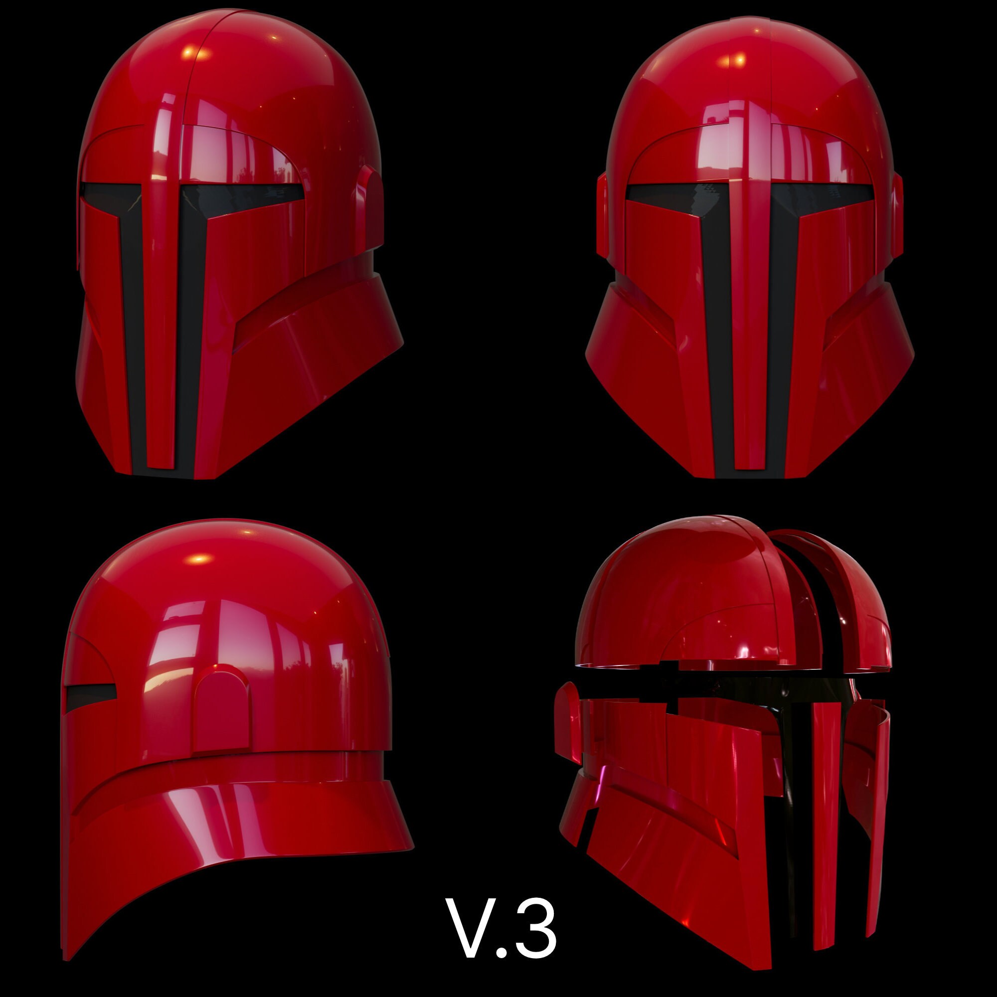 Mandalorian Praetorian Guard Helmet 3D Files for 3D Printing - Etsy
