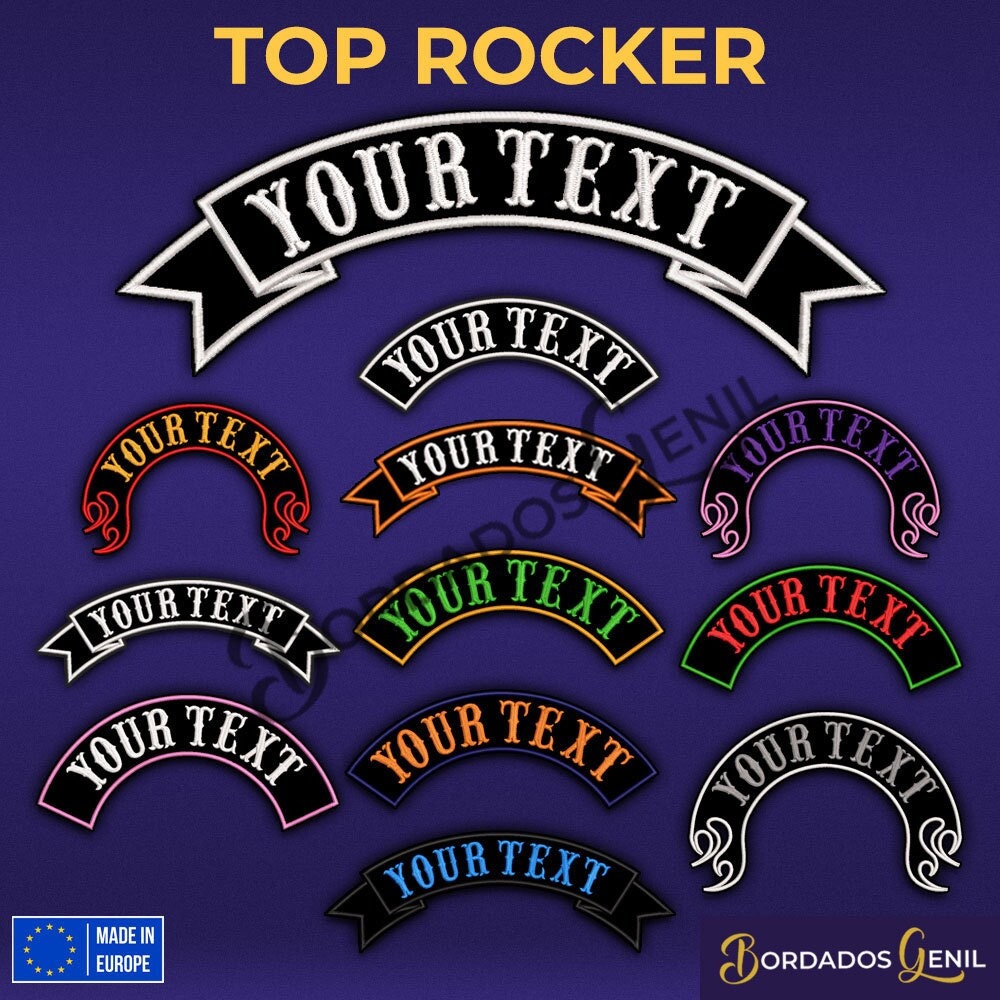 Design Your Own Top And Bottom Straight Rocker Patches