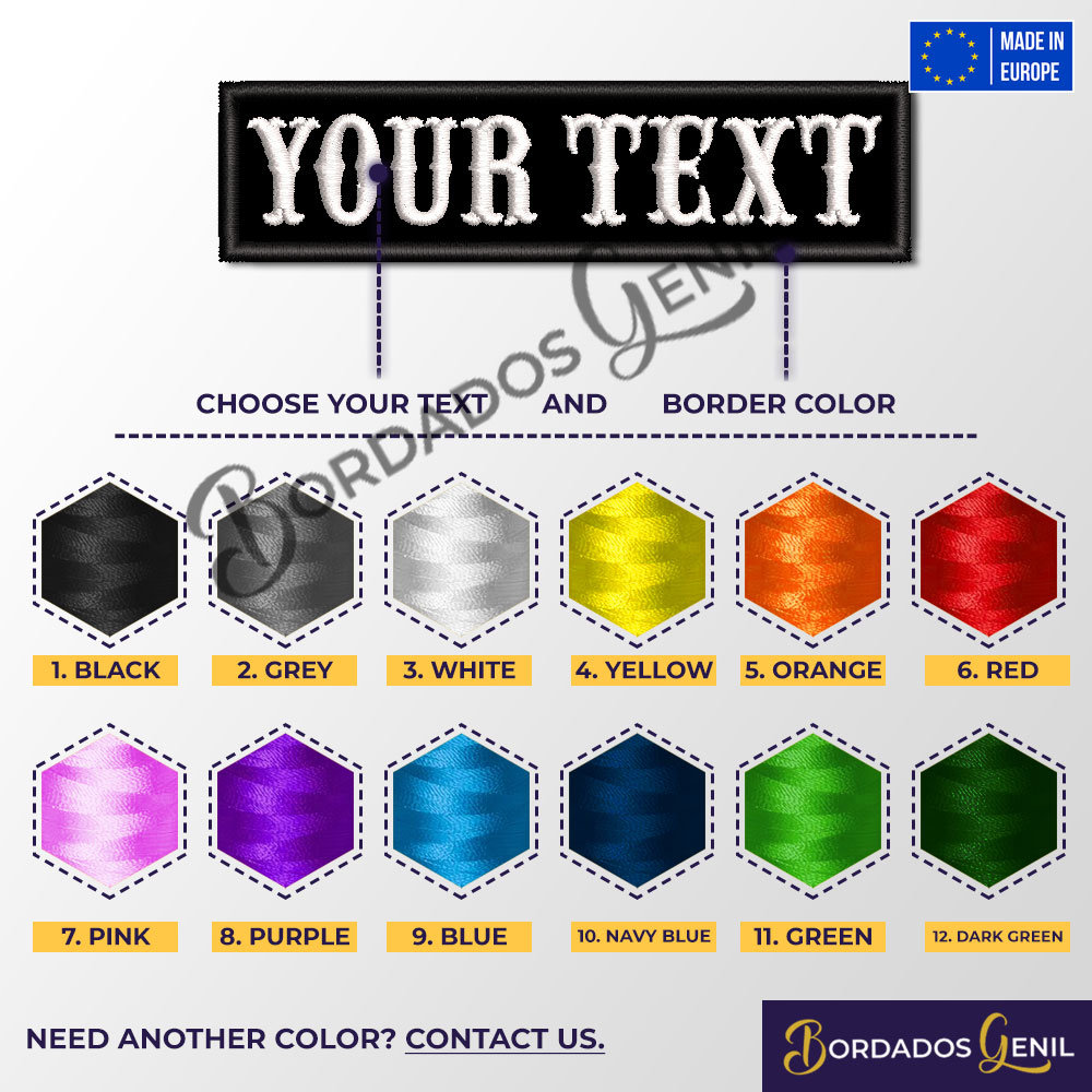 Custom Name Tag Tape, Rocker, Embroidered Patch, Back Patch, Biker ...