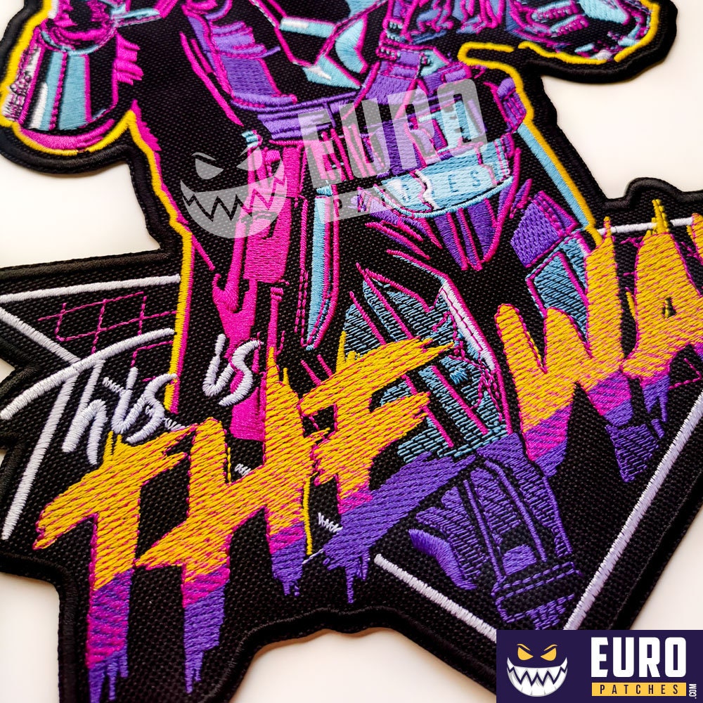 This is the Way Mandalorian Biker Large Back Patch on Vest, Sew Patch, Custom Patch, Embroidery ...