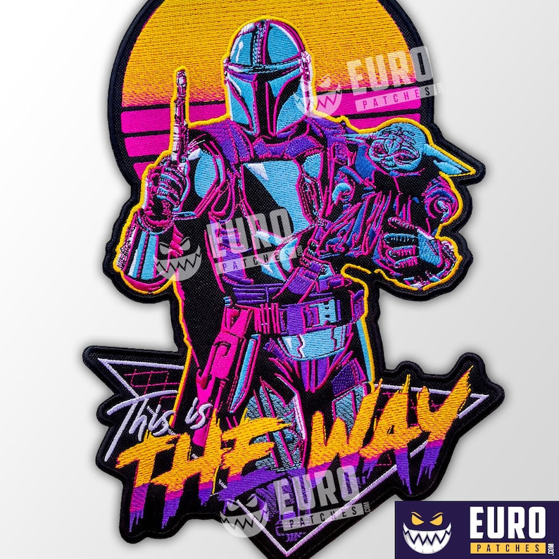 This is the Way Mandalorian Biker Large Back Patch on Vest, Sew Patch ...