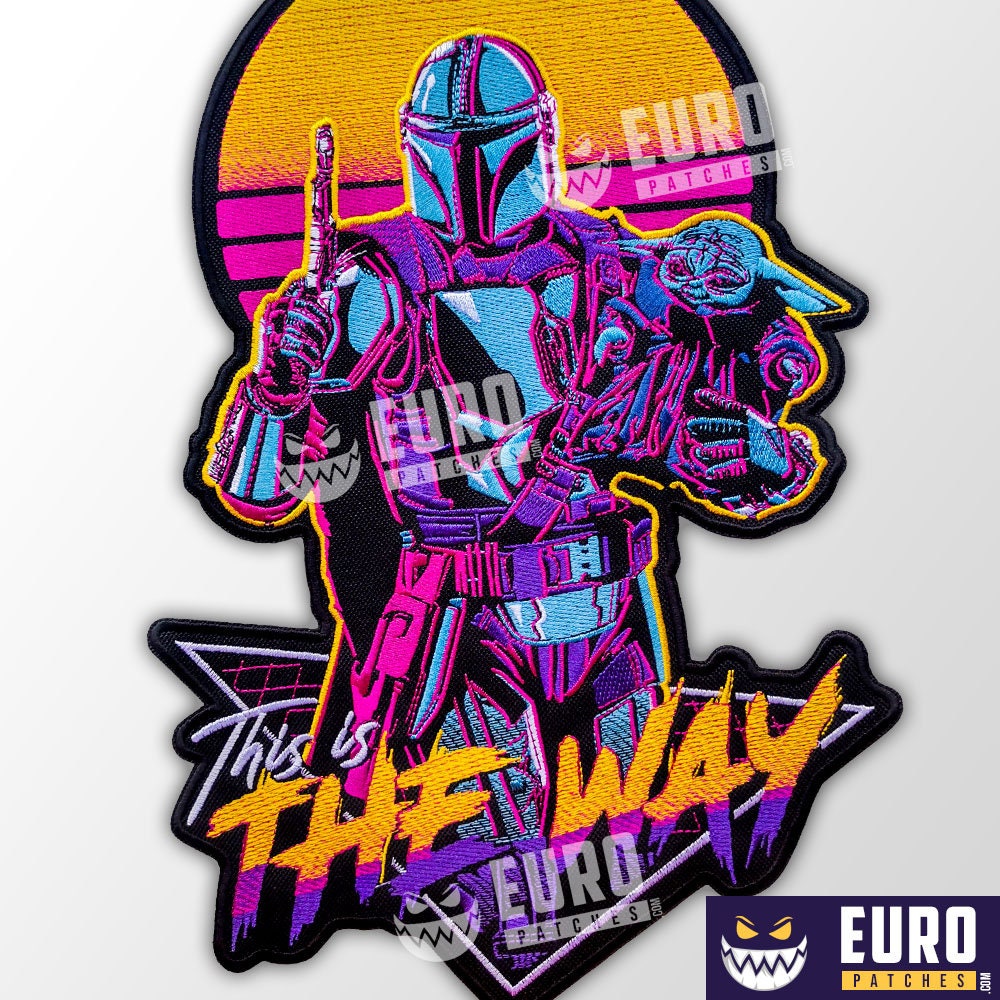 This is the Way Mandalorian Biker Large Back Patch on Vest, Sew Patch ...