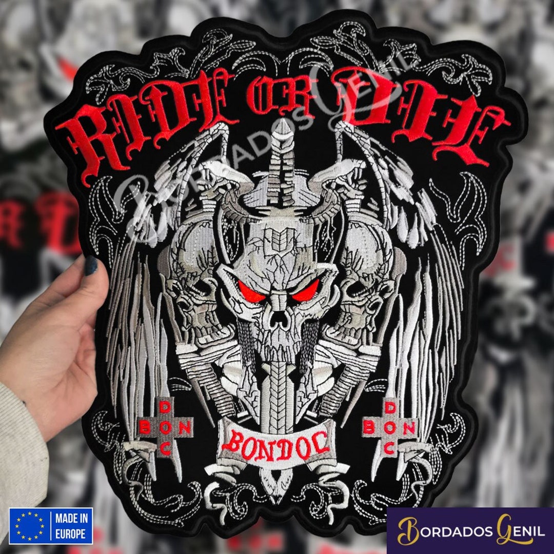 Ride or Die Biker Back Patch – Bondoc, Iron-on Vest Patch - Etsy
