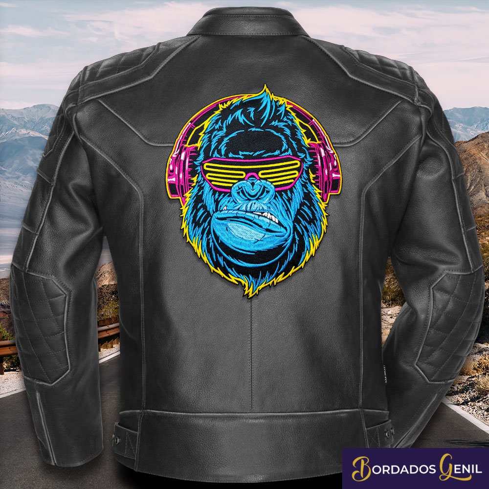 Gorilla Back Patch, Embroidered Iron-on, Biker Vest Patch - Etsy