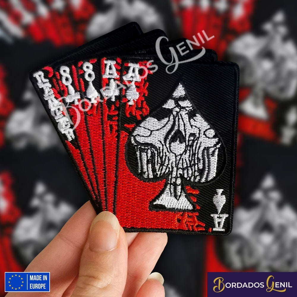 Deck of Skull Cards on Vest Sew Patch Custom Patch - Etsy