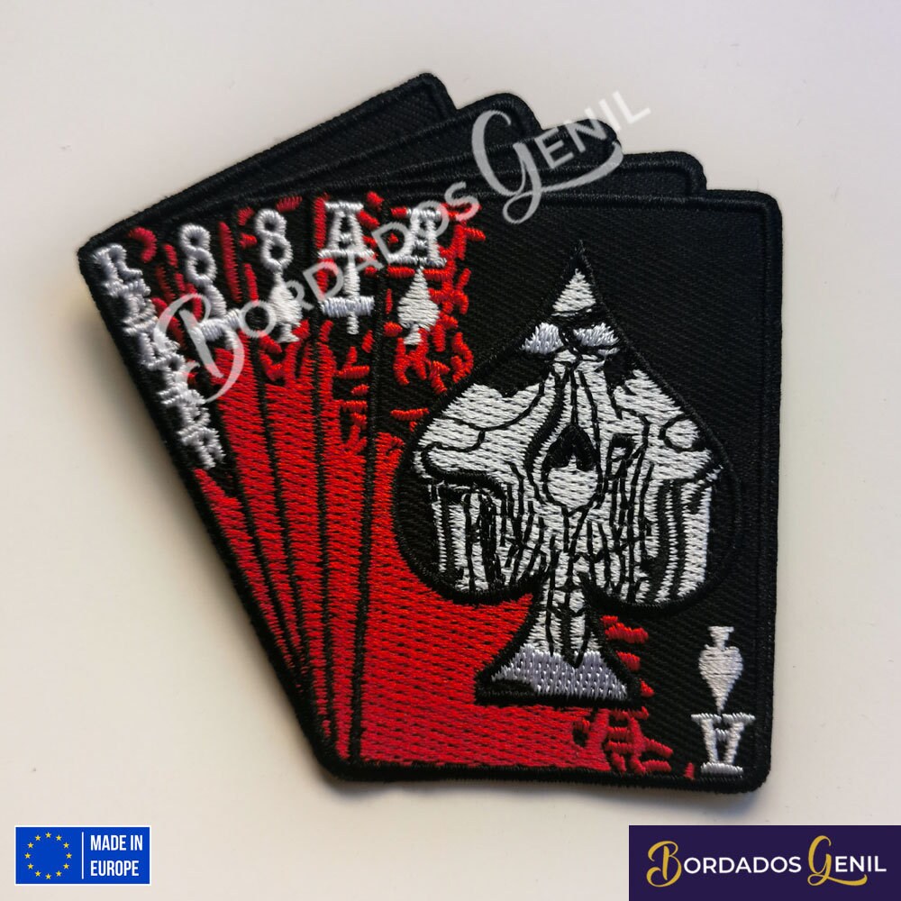 Deck of Skull Cards on Vest Sew Patch Custom Patch - Etsy