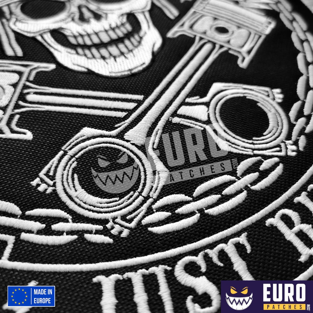 Just Ride Skull Wings Head Biker Large Back Patch on Vest, Sew Patch ...