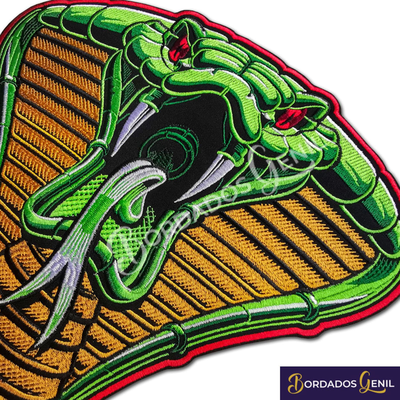 King Cobra Anaconda Snake Biker Large Back Patch on Vest, Sew Patch ...