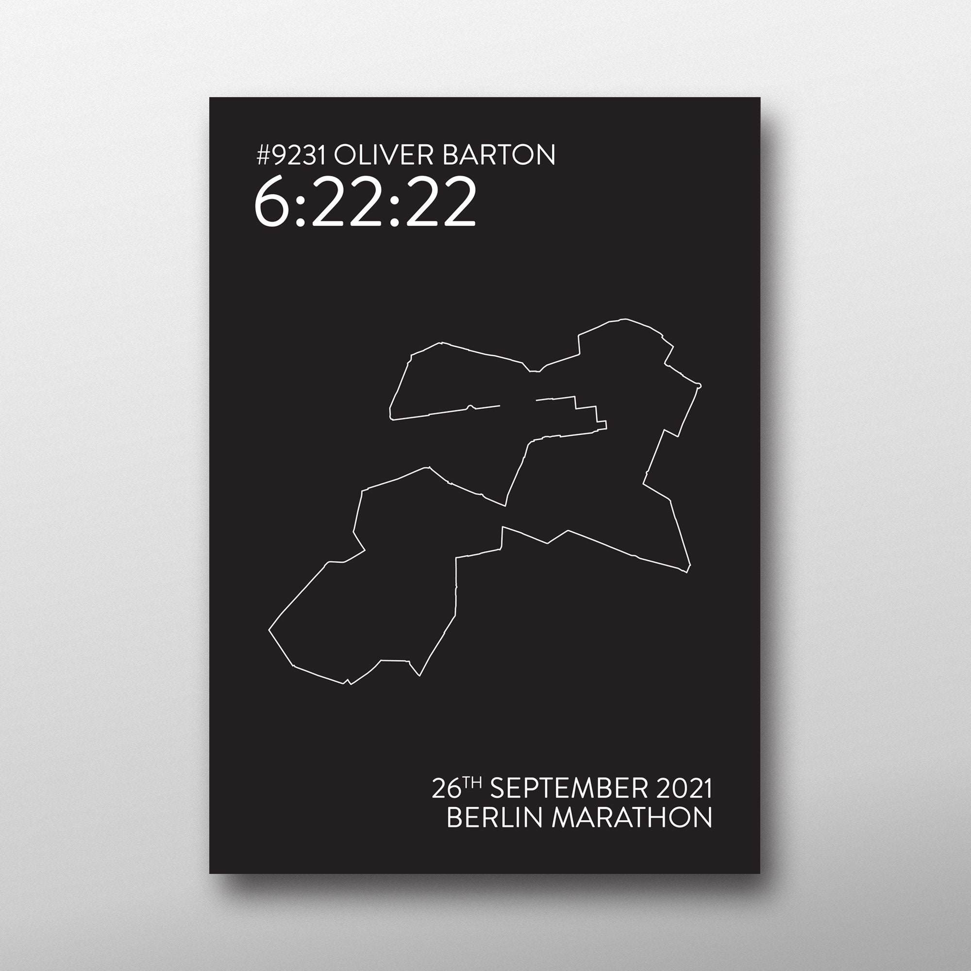 Personalised Berlin Marathon Route Map Minimalist Race Map, Gifts for ...