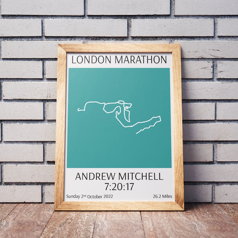 Personalised London Marathon Route Map Minimalist Race Map - Etsy