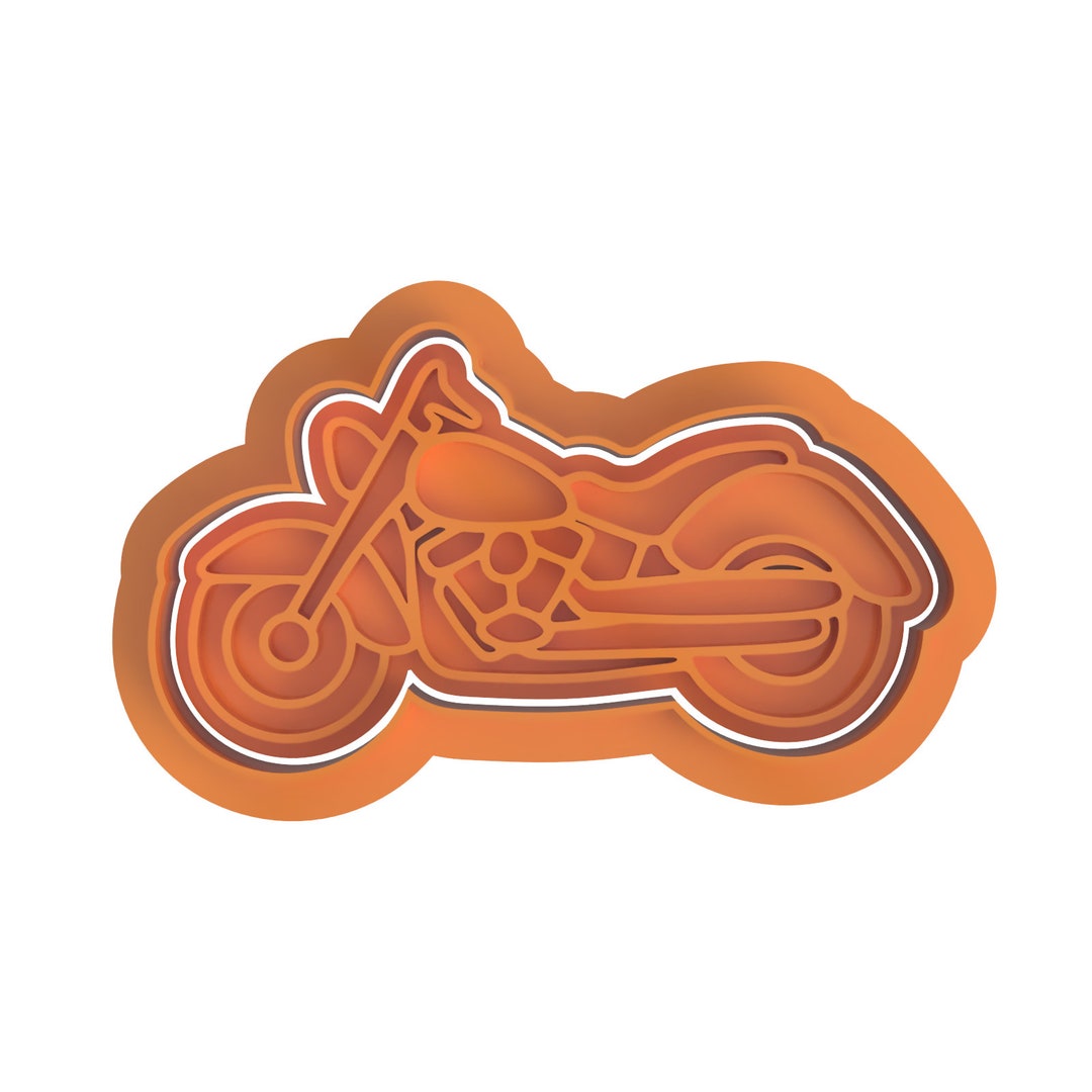 Motorbike / Motorcycle / Harley Cookie Cutter, Stamp and Debosser Set - Etsy