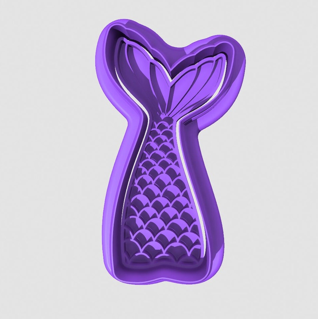 Mermaid Tail Cookie Cutter, Stamp and Debosser Set - Etsy